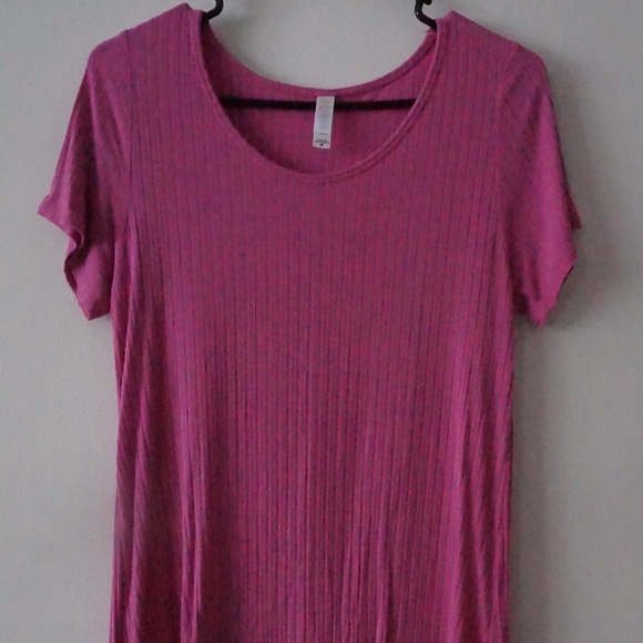 LuLaRoe | Tops | Lularoe Pink Ribbed Perfect Tee M | Poshmark